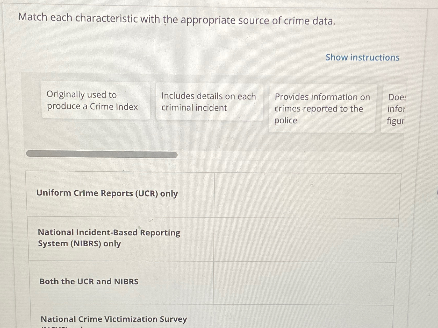 Solved Match each characteristic with the appropriate source | Chegg.com