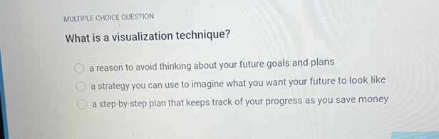 Solved MULTIPLE-CHOICE QUESTIONWhat is a visualization | Chegg.com