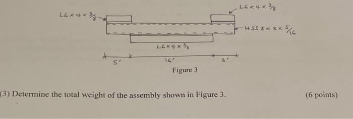 Solved 3) Determine the total weight of the assembly shown | Chegg.com