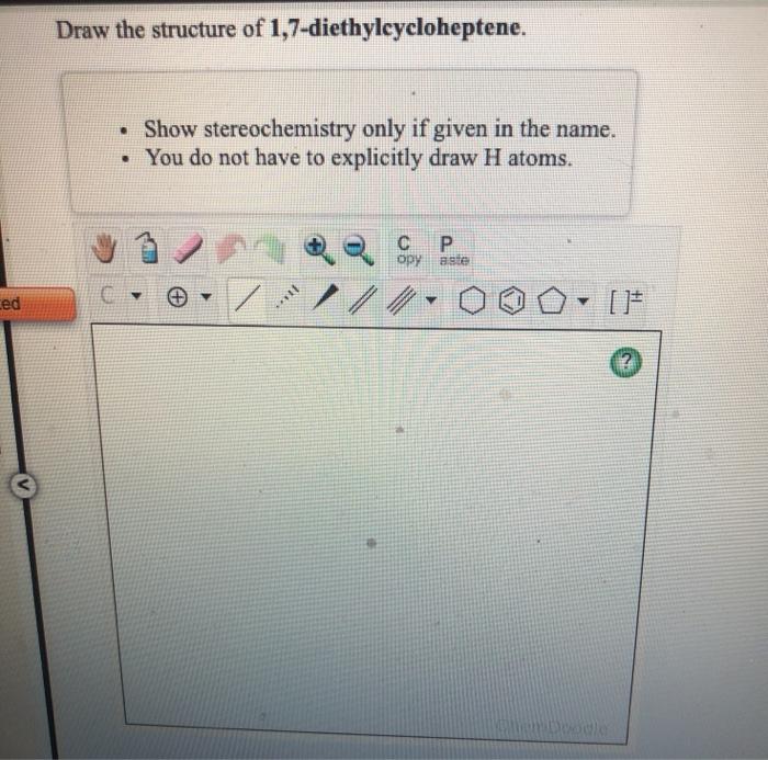 Solved Draw the structure of | Chegg.com