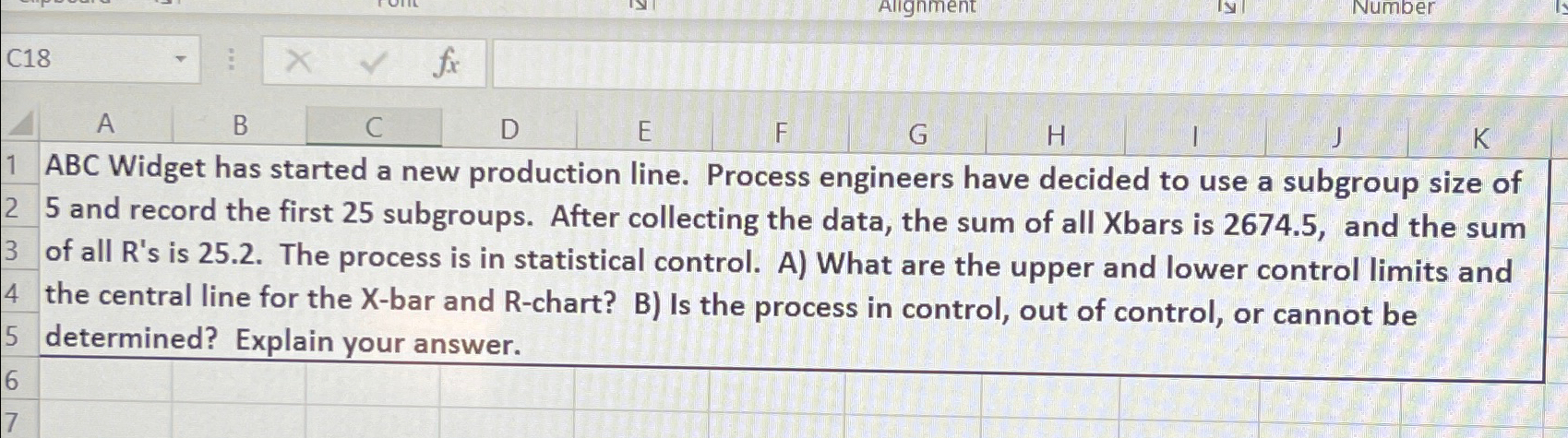 Solved A B C D EFGHI1 ﻿ABC Widget has started a new | Chegg.com