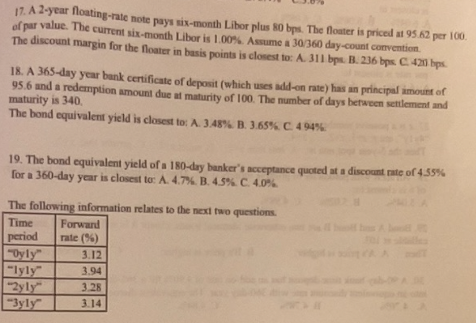 Solved A 2-year floating-rate note pays six-month Libor plus | Chegg.com