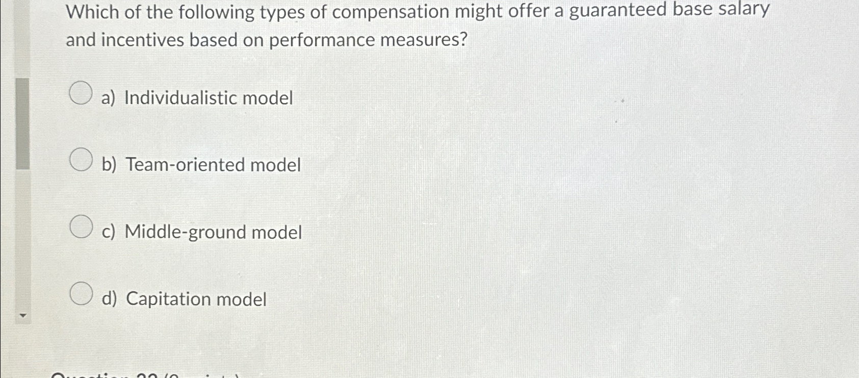 Solved Which of the following types of compensation might | Chegg.com