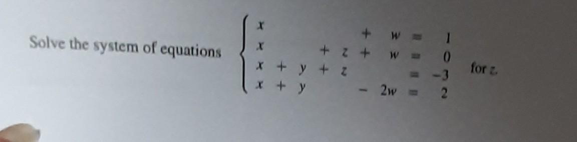 Solved Solve the system of equations | Chegg.com