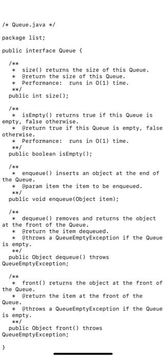 Solved Linkedqueuejava Package List Public Class