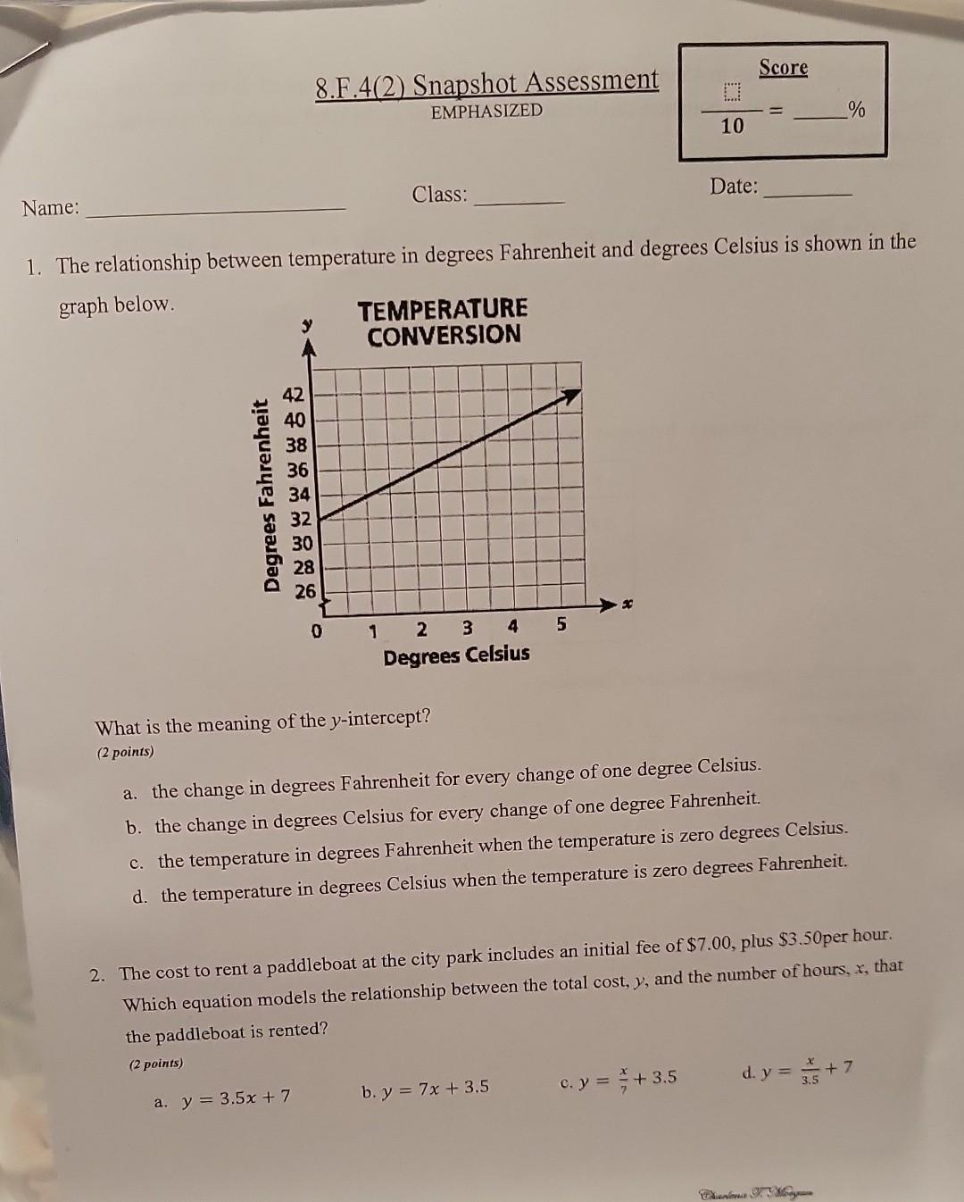 Solved Class: Date: Name: 1. The relationship between | Chegg.com