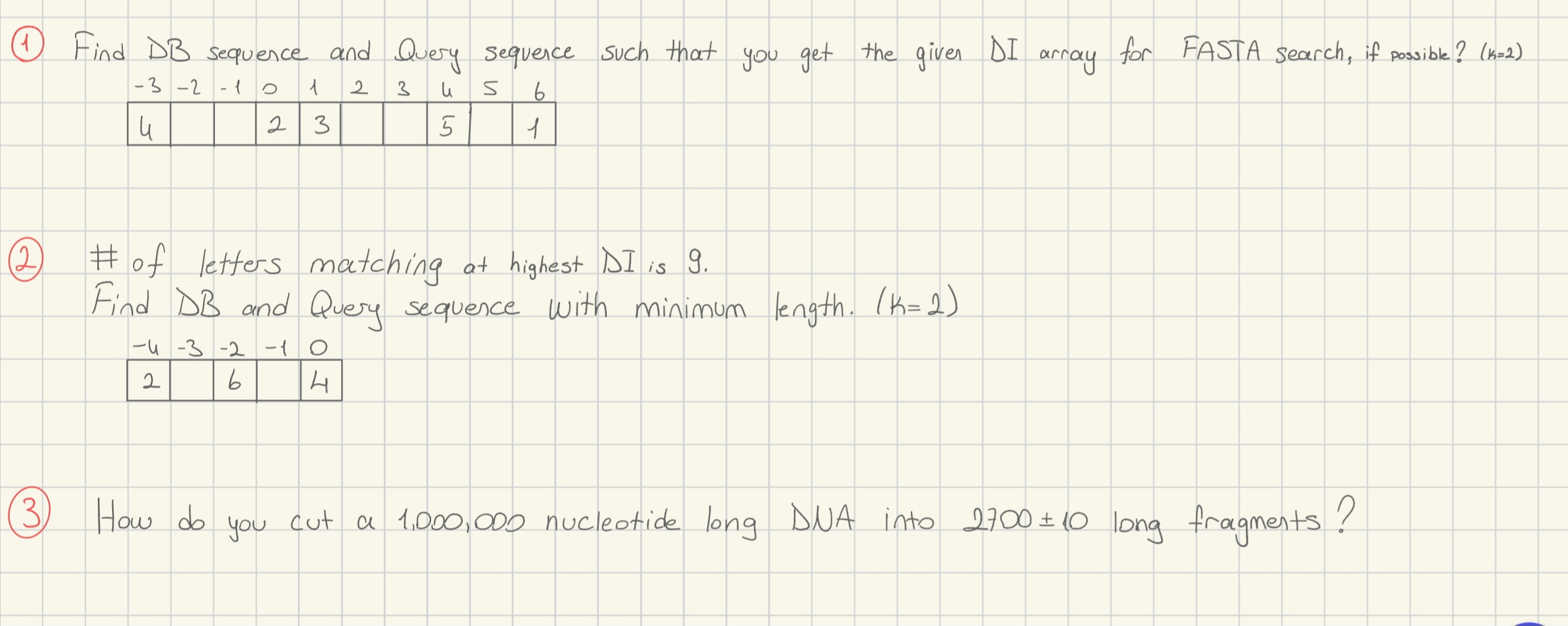 Solved (1) ﻿Find DB sequence and Query sequence such that | Chegg.com