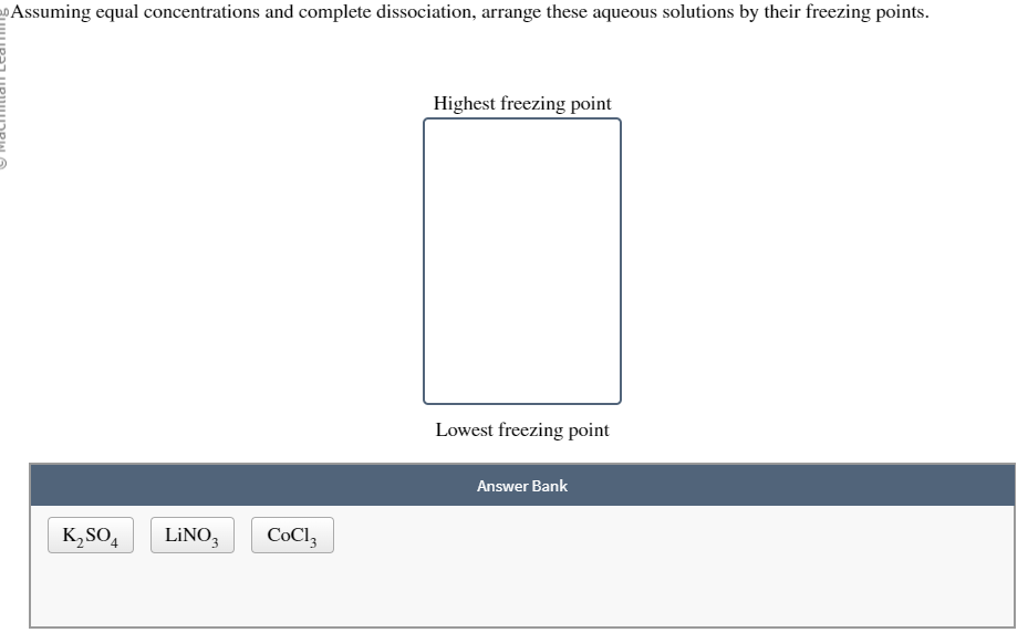 Solved Assuming equal concentrations and complete | Chegg.com