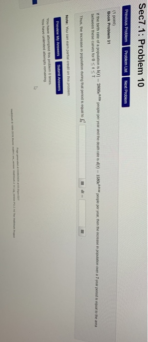 Solved Sec7.1: Problem 10 Previous Problem Problem List Next | Chegg.com