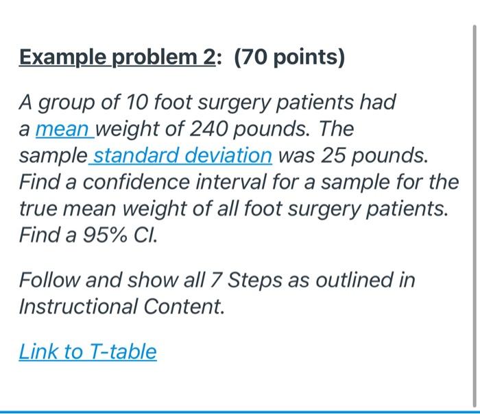 Solved Example problem 2: (70 points) A group of 10 foot | Chegg.com