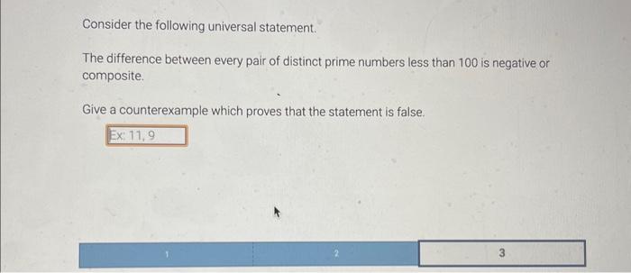 Solved Consider the following universal statement. The | Chegg.com