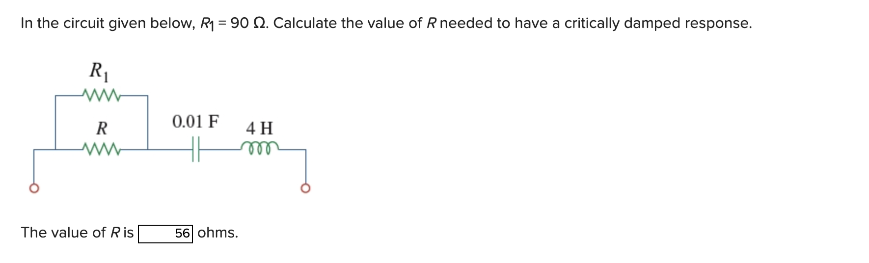 Solved In the circuit given below, R1=90Ω. ﻿Calculate the | Chegg.com