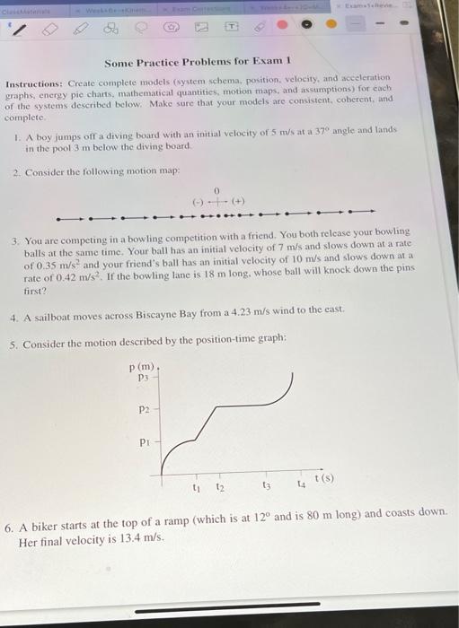 2. Consider the following motion map:Some Practice | Chegg.com