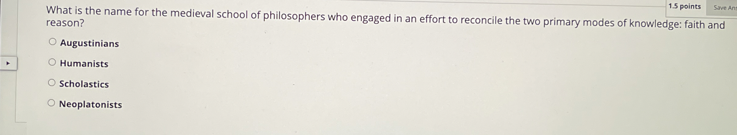 Solved 1.5 ﻿pointsSave AnsWhat is the name for the medieval | Chegg.com