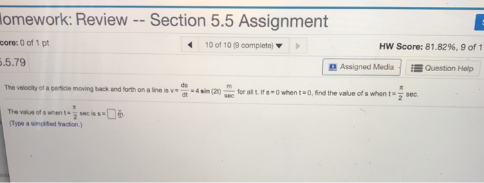 Solved omework: Review -- Section 5.5 Assignment 10 of 10 (9 | Chegg.com