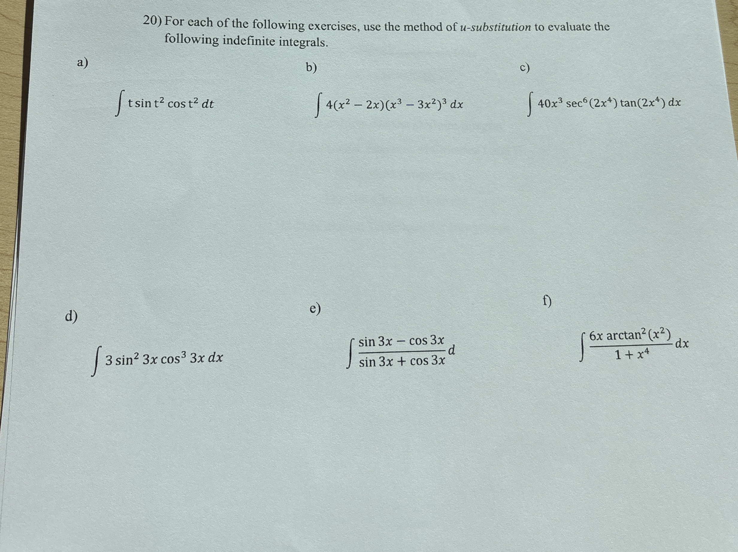 Solved For each of the following exercises, use the method | Chegg.com