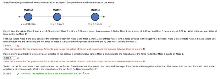 Solved Whet if multiple gravitational forces are exerted on | Chegg.com