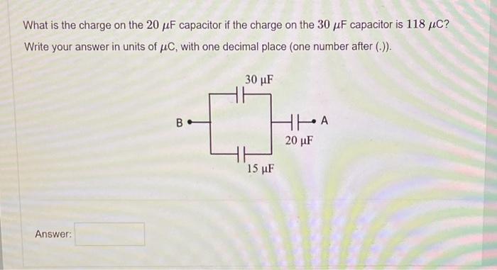 Solved What is the charge on the 20 pF capacitor if the | Chegg.com