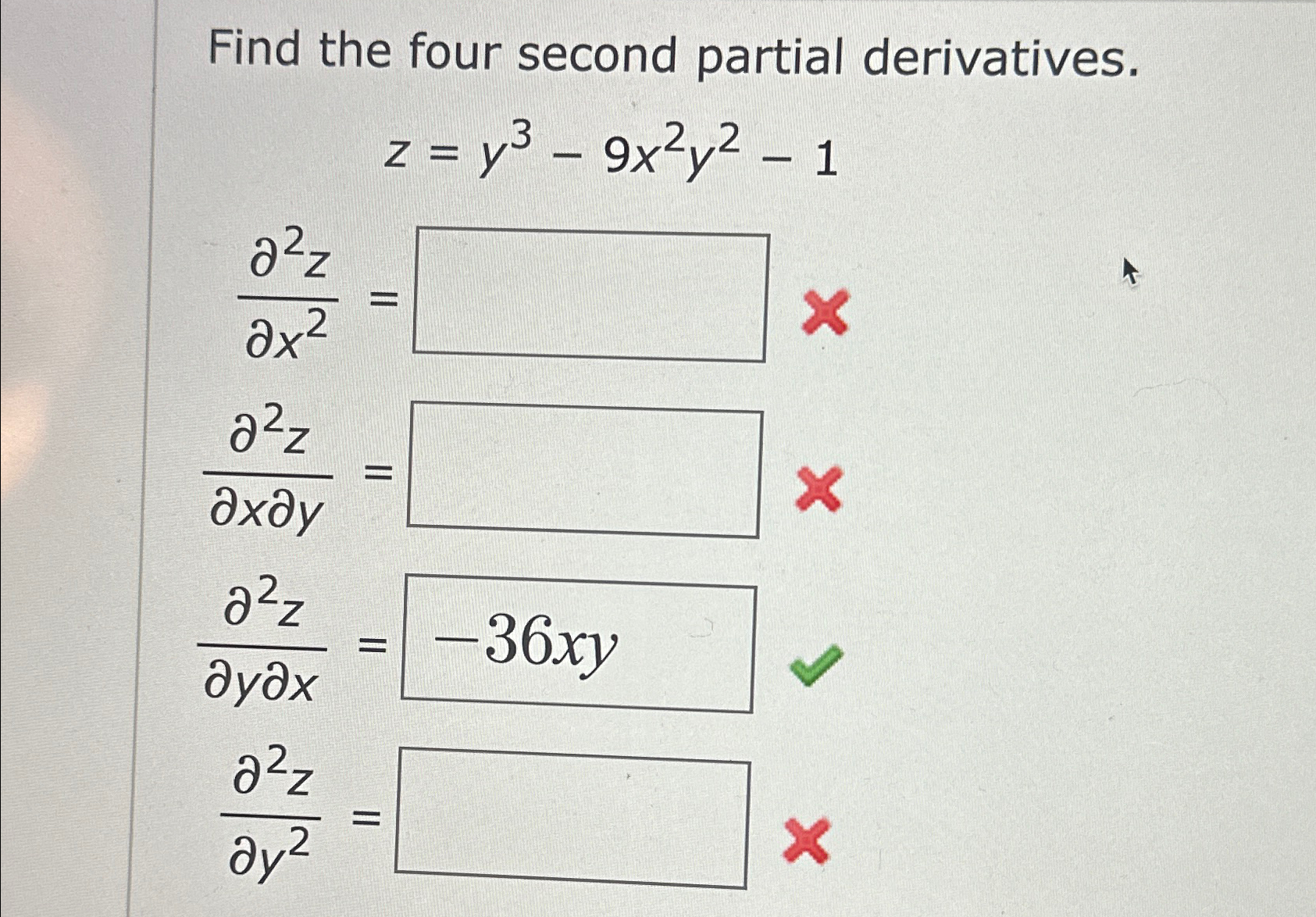 Solved Find the four second partial | Chegg.com