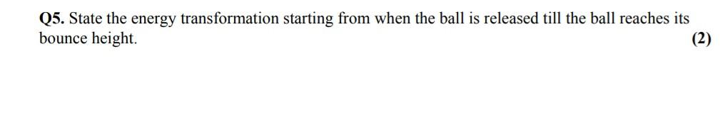 Solved Q5. State the energy transformation starting from | Chegg.com