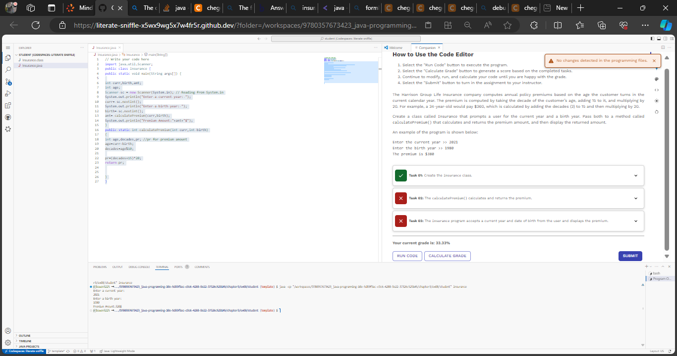 Task 01: Create the Insurance class.Task 02: The | Chegg.com Task 01: Create the Insurance class.Task 02: The | Chegg.com