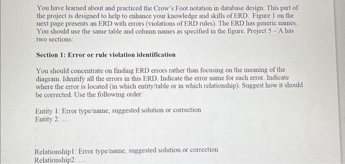 Solved You should concentrate on finding ERD errors rather | Chegg.com