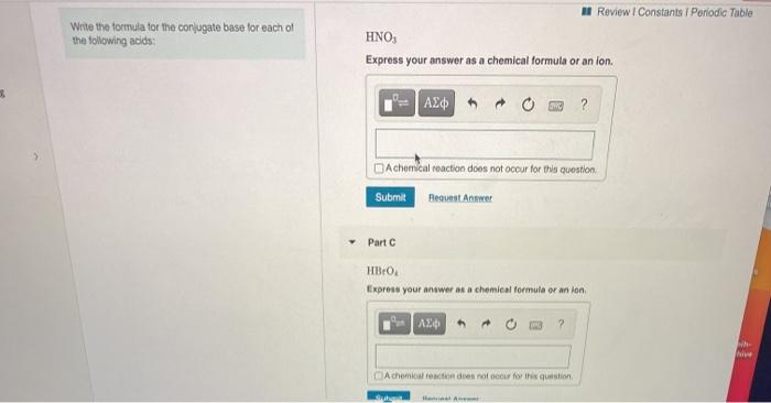 Solved Review / Constants 1 Periodic Table Write the formula | Chegg.com