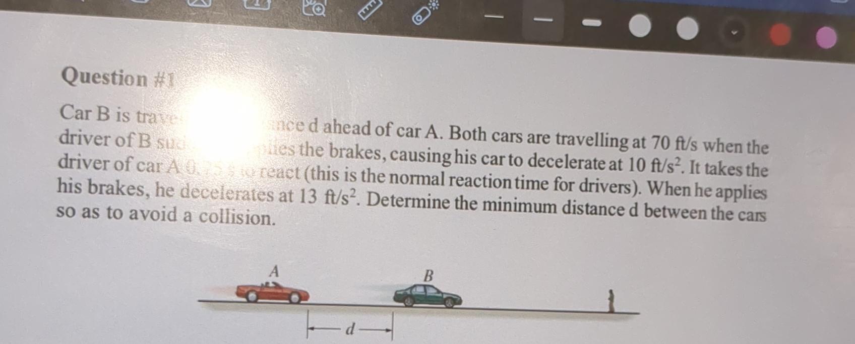 Solved Question #^(3)\\nCar B is trater\\ndriver of B | Chegg.com