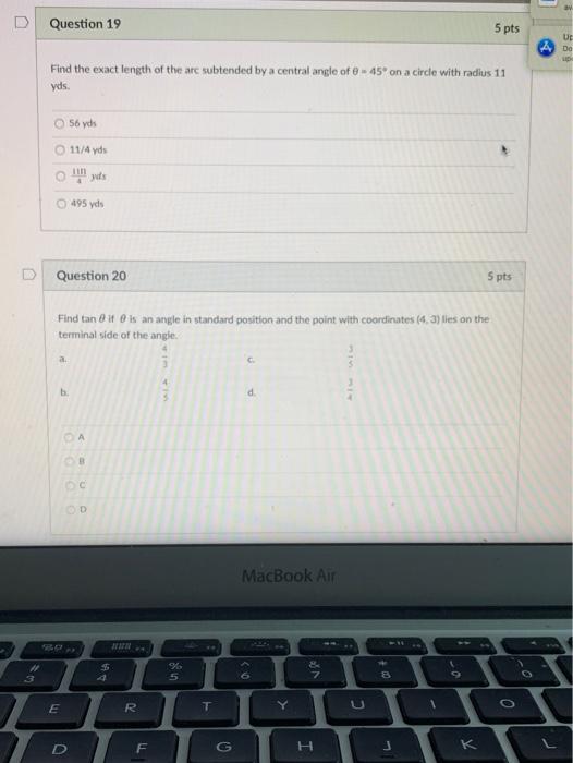 Solved Question 19 5 pts UE Da Find the exact length of the | Chegg.com Solved Question 19 5 pts UE Da Find the exact length of the | Chegg.com