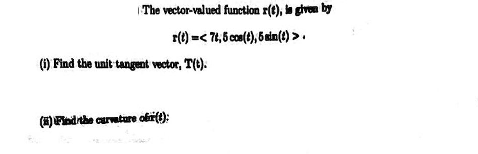 Solved The vector-valued function r(t), ﻿is given | Chegg.com