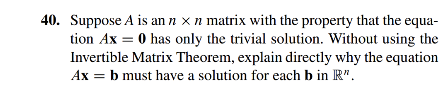 Solved Suppose A ﻿is an n×n ﻿matrix with the property that | Chegg.com