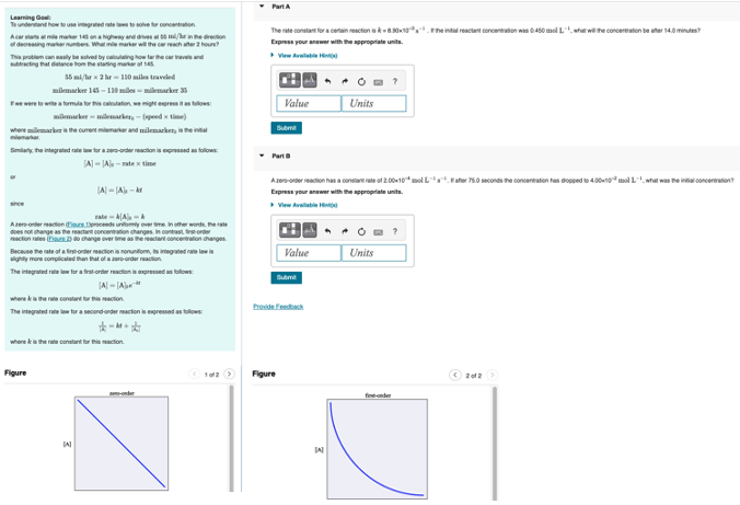 Solved Part A: The rate constant for a certain reaction is | Chegg.com