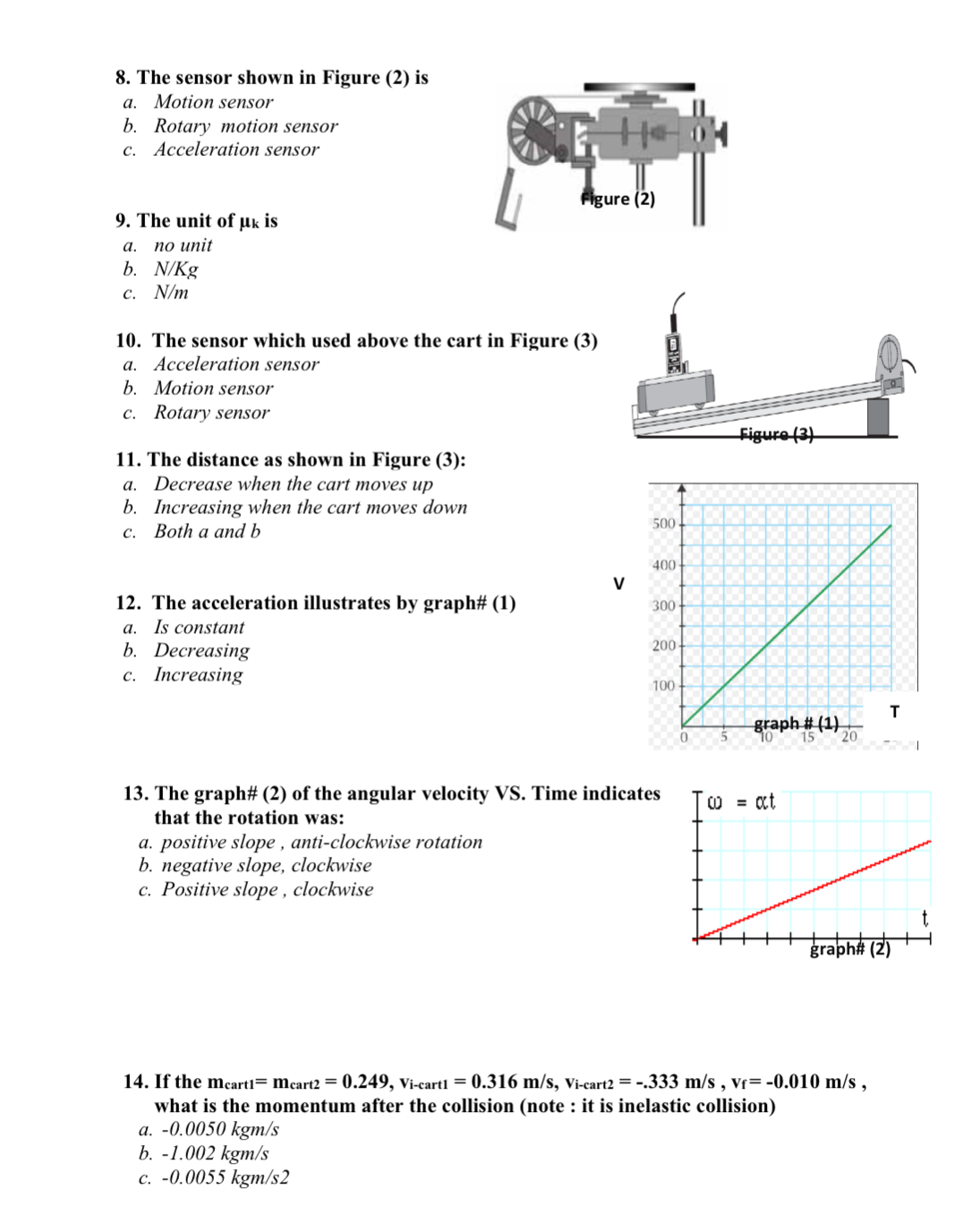 Solved The sensor shown in Figure (2) ﻿isa. ﻿Motion sensorb. | Chegg.com