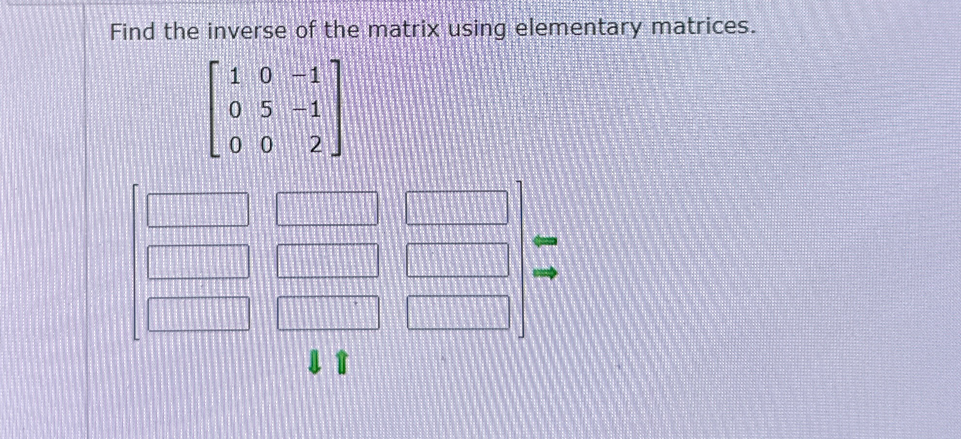 Solved Find the inverse of the matrix using elementary | Chegg.com