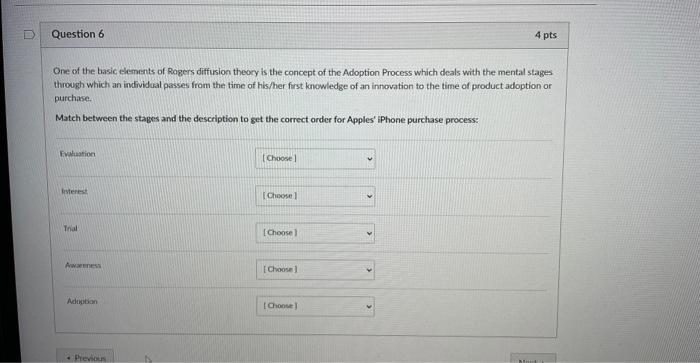 Solved One of the basic elements of Rogers diffusion theory | Chegg.com
