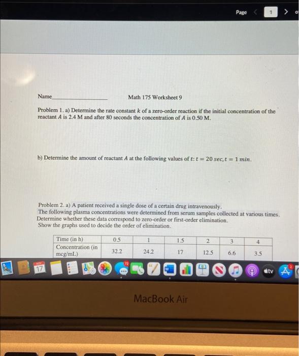 Solved b) Determine the amount of reactant A at the | Chegg.com