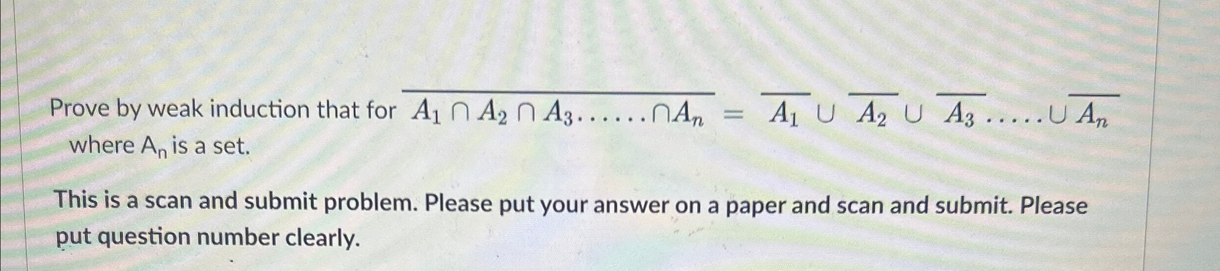 Solved Prove by weak induction that for | Chegg.com