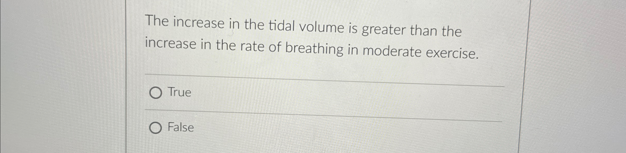 Solved The increase in the tidal volume is greater than the | Chegg.com