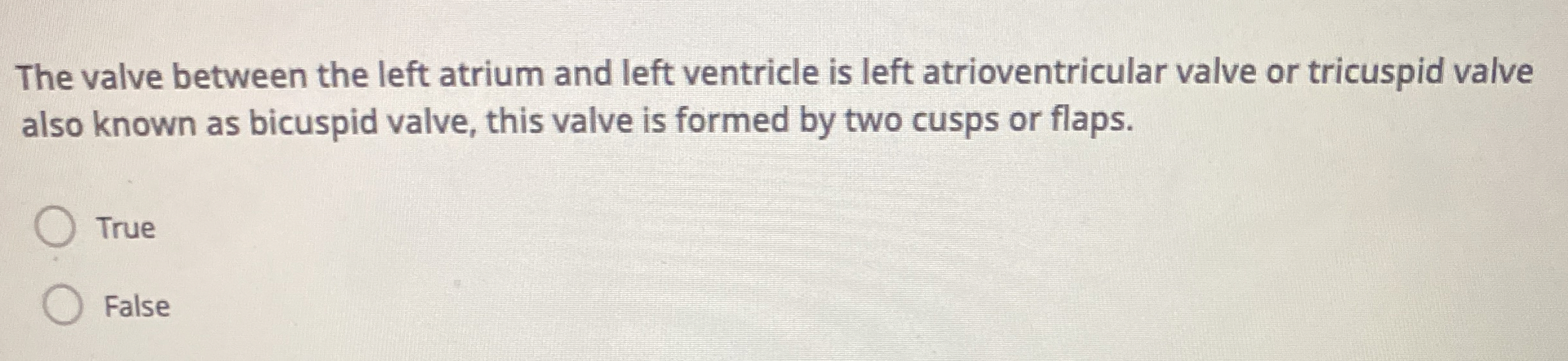 Solved The valve between the left atrium and left ventricle | Chegg.com