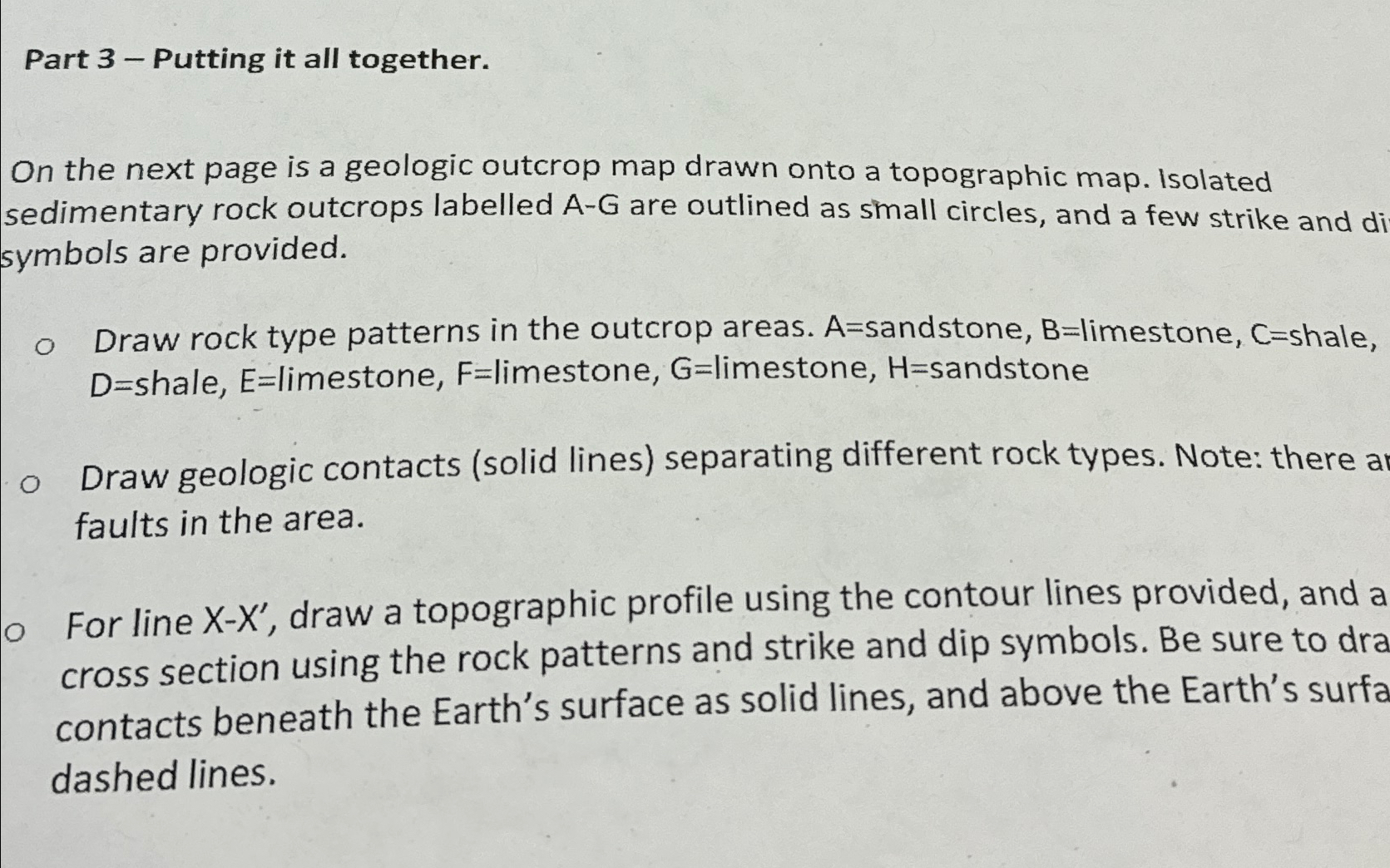 Solved Part 3 - ﻿Putting it all together.On the next page is | Chegg.com