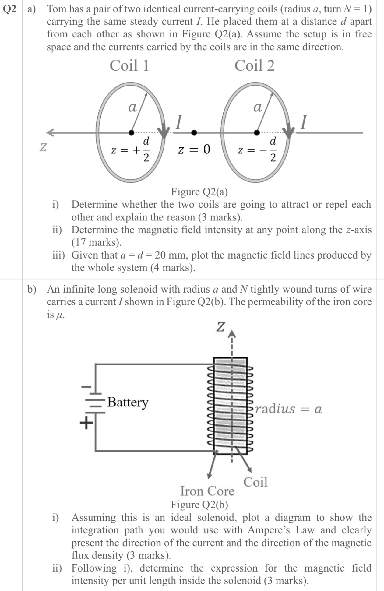 Solved Q2 ﻿a) ﻿Tom has a pair of two identical | Chegg.com