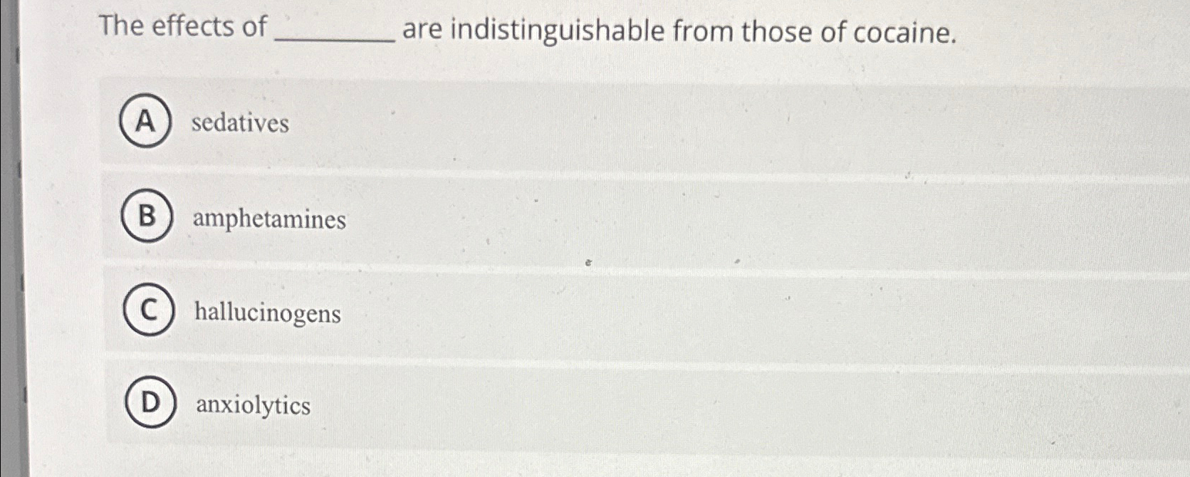 Solved The effects of ﻿are indistinguishable from those of | Chegg.com