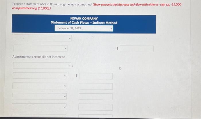 Solved Additional data: 1. Depreciation expense was $31,500. | Chegg.com