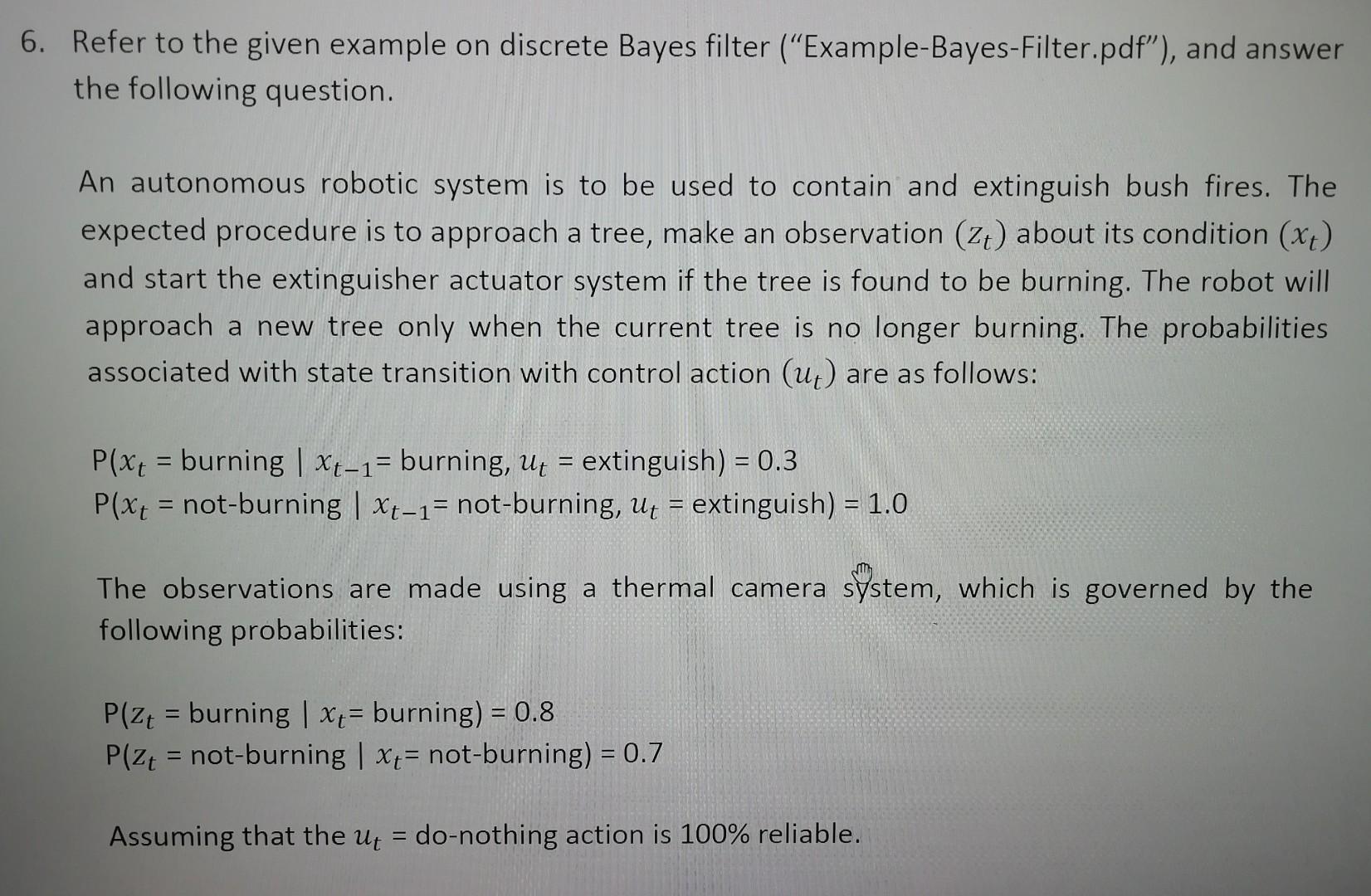 6. Refer to the given example on discrete Bayes | Chegg.com