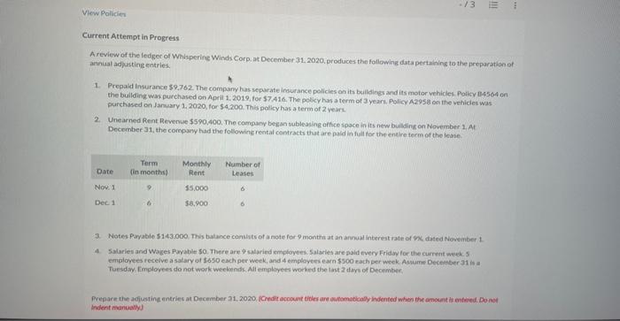 Solved Current Attempt in Progress A review of the ledger of | Chegg.com