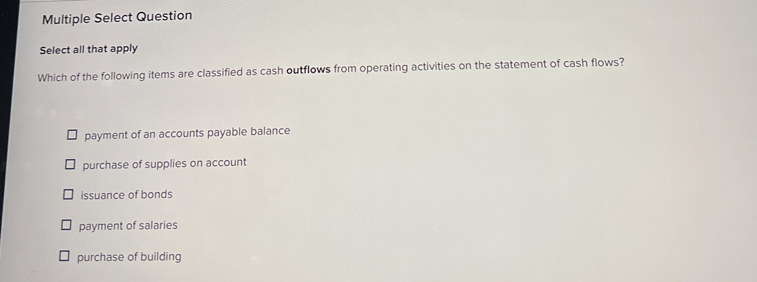 Solved Multiple Select QuestionSelect all that applyWhich of | Chegg.com
