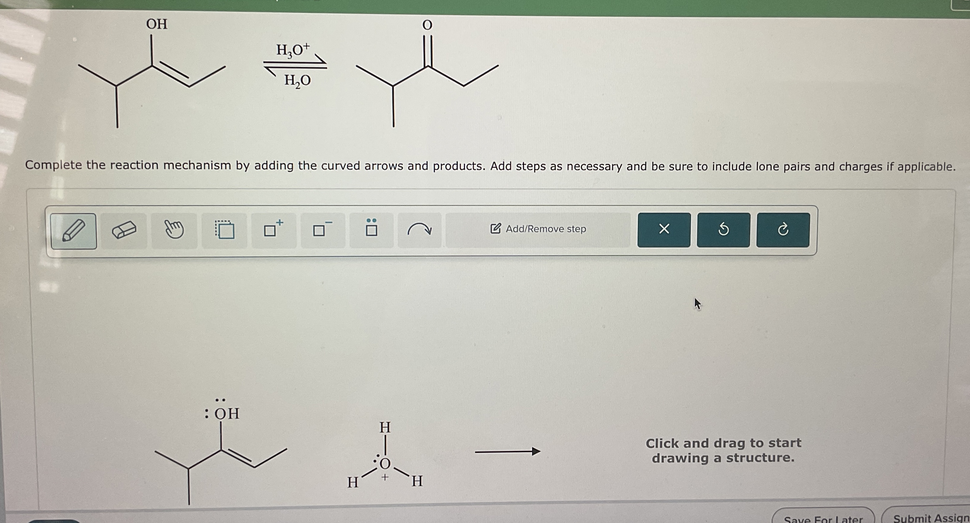 Solved Complete the reaction mechanism by adding the curved | Chegg.com