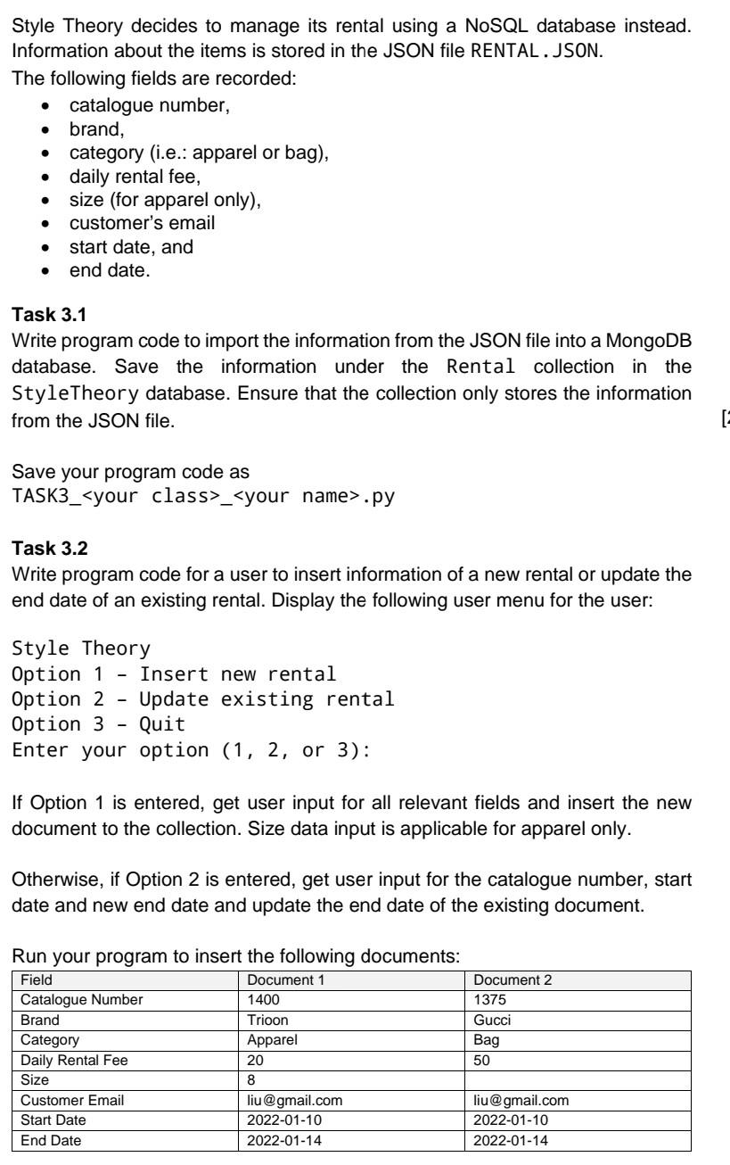 Solved Style Theory decides to manage its rental using a | Chegg.com