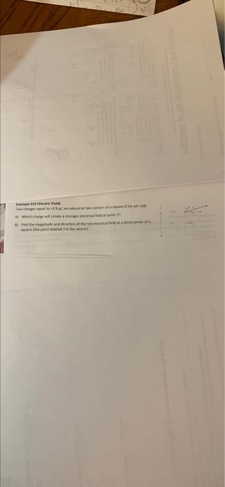 Example #10 (Electric Field) Two charges equal to | Chegg.com