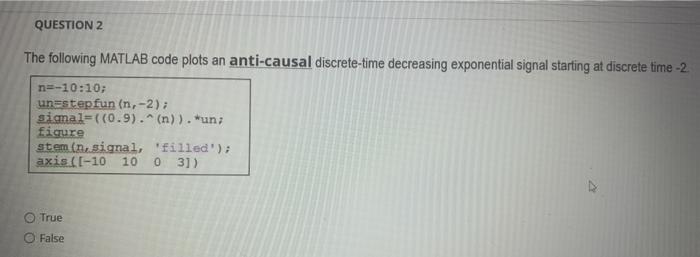 Solved SIGNALS AND SYSTEMS The following MATLAB code plots | Chegg.com